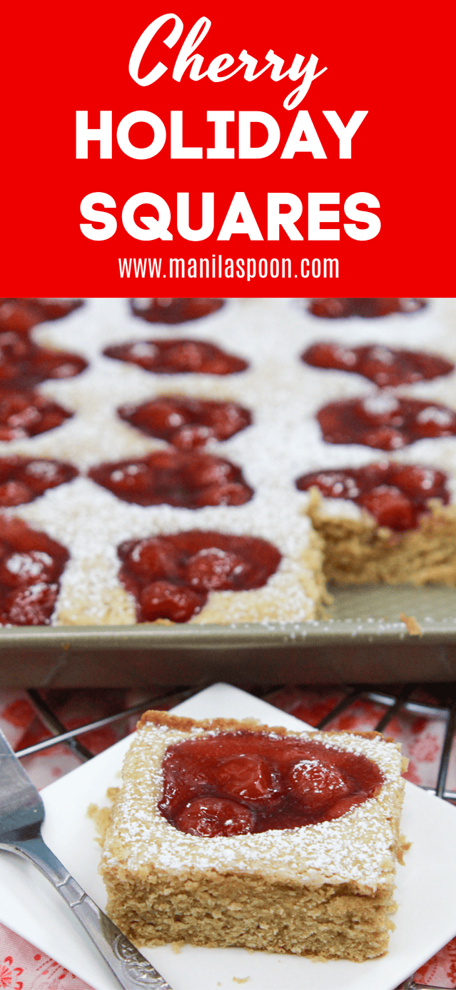 Easy Cherry Holiday Squares - Manila Spoon