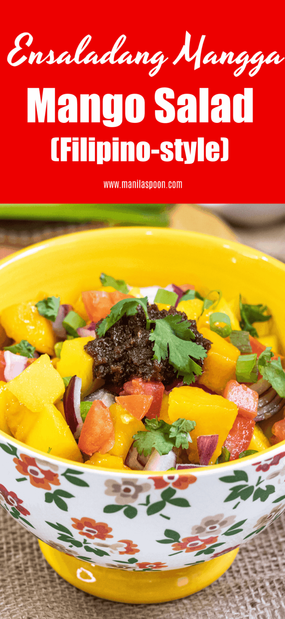 Ensaladang Mangga (Filipino Mango Salad) - Manila Spoon