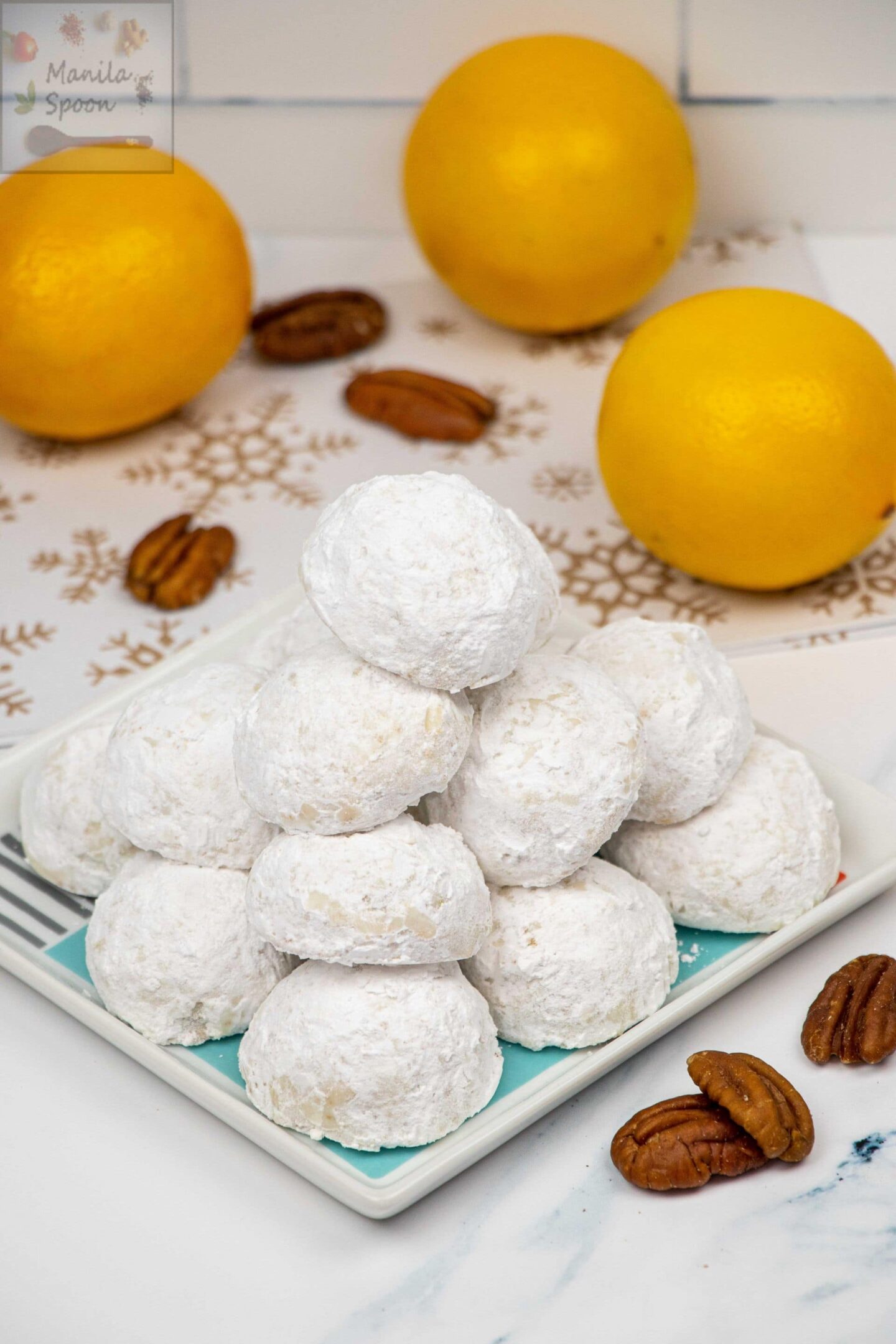 Lemon Pecan Snowball Cookies - Manila Spoon