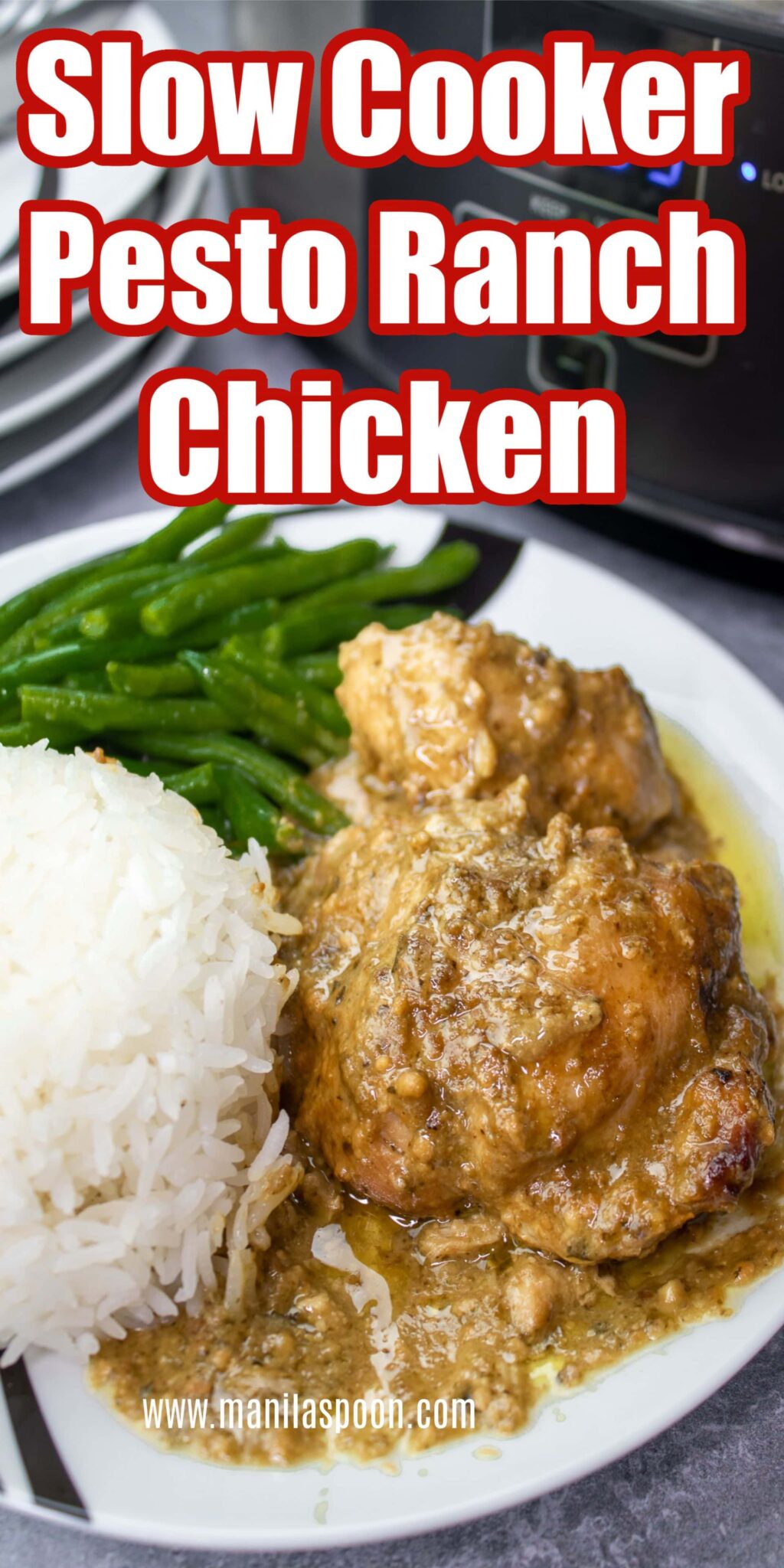 Slow Cooker Pesto Ranch Chicken - Manila Spoon