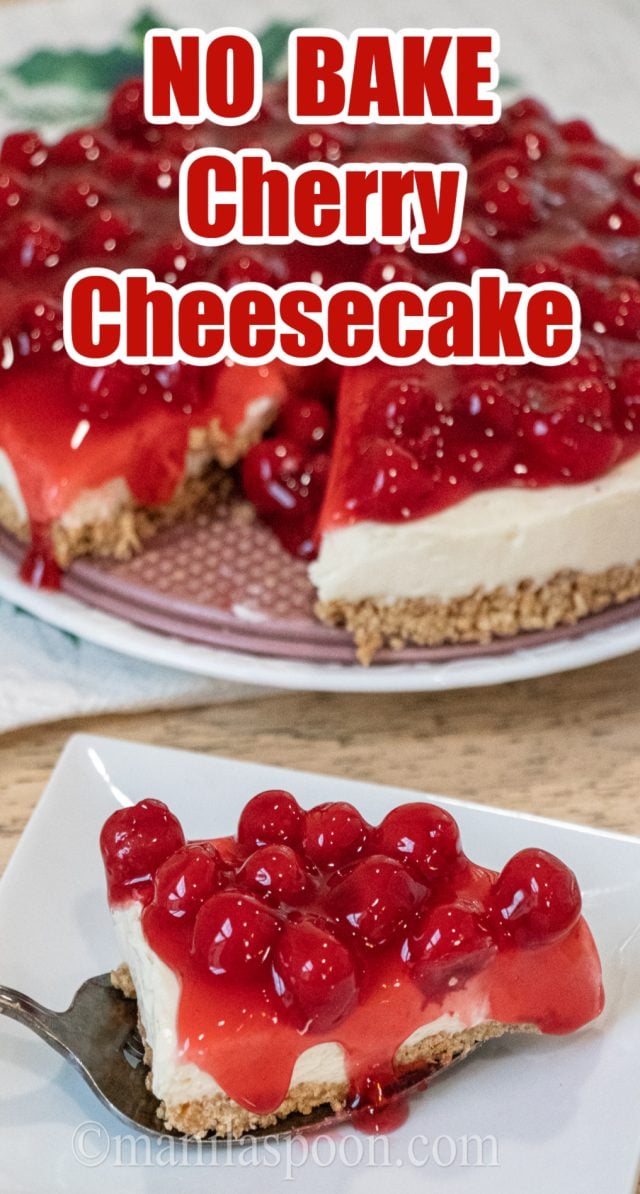 Easy NO BAKE Cherry Cheesecake - Manila Spoon