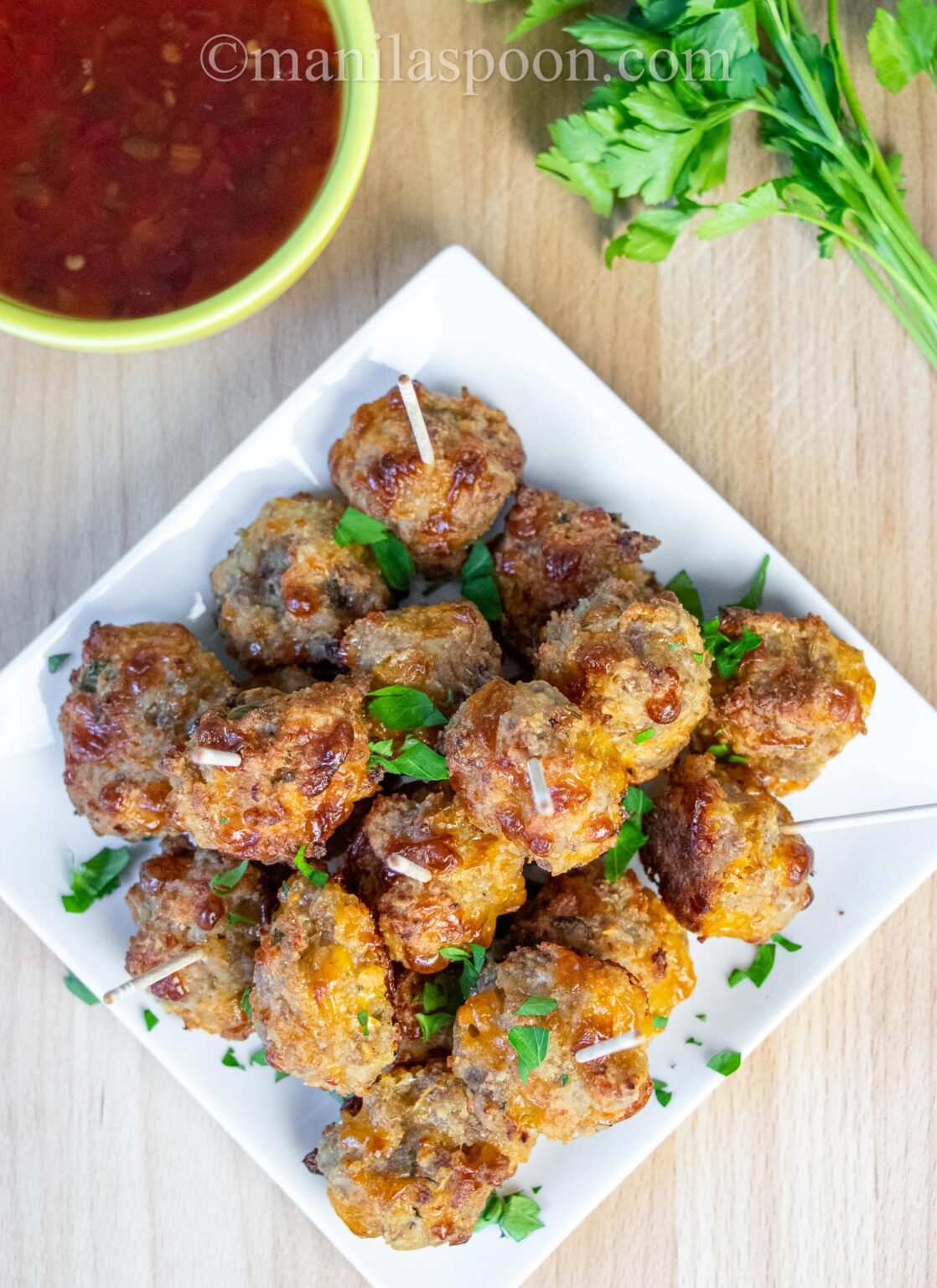 Easy Cheesy Sausage Balls - Manila Spoon