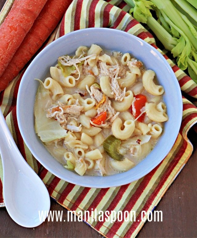 Creamy Chicken Sopas (Filipino Chicken Macaroni Soup) - Manila Spoon