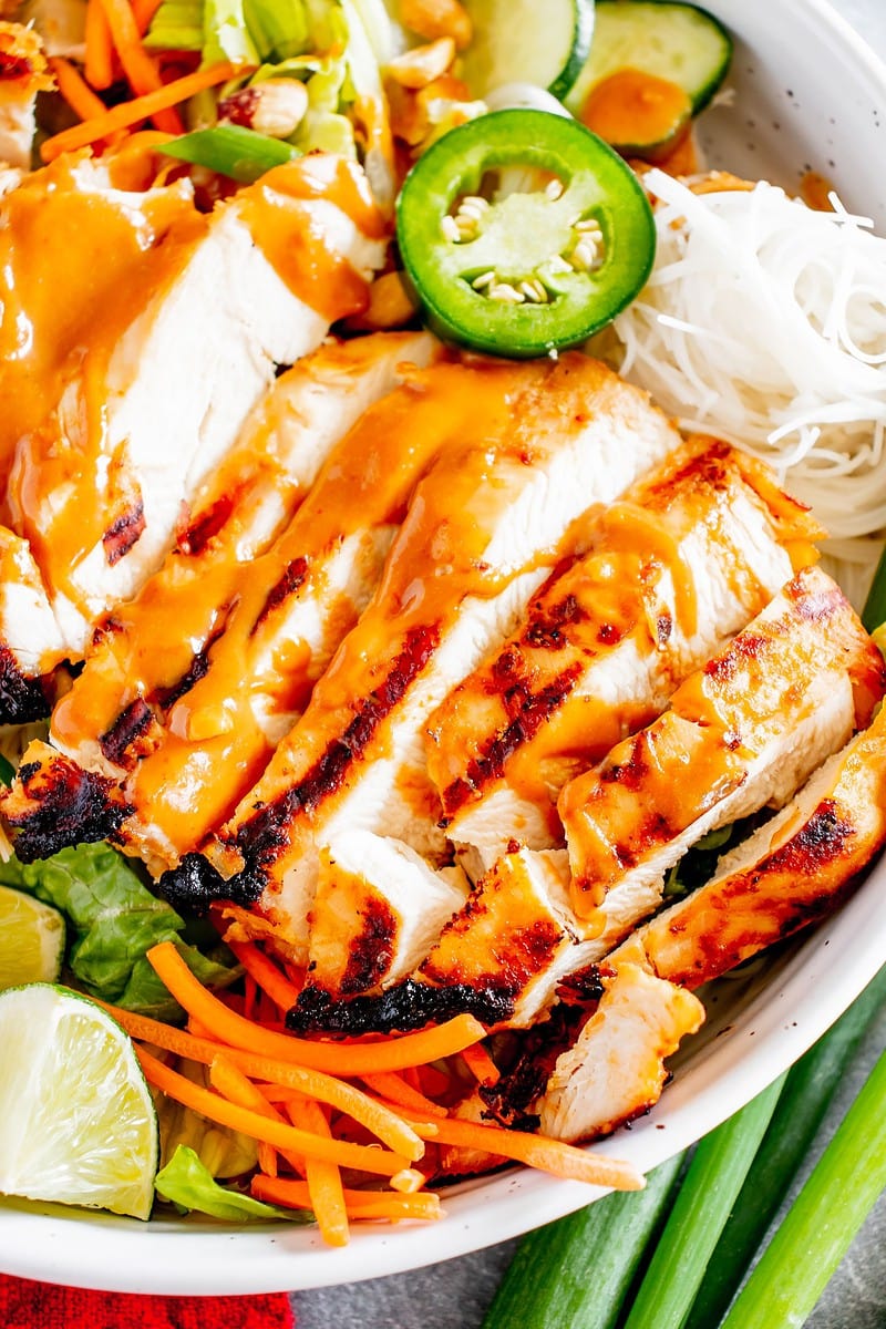 Spring Roll Grilled Chicken Salad - Manila Spoon