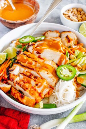 Spring Roll Grilled Chicken Salad - Manila Spoon