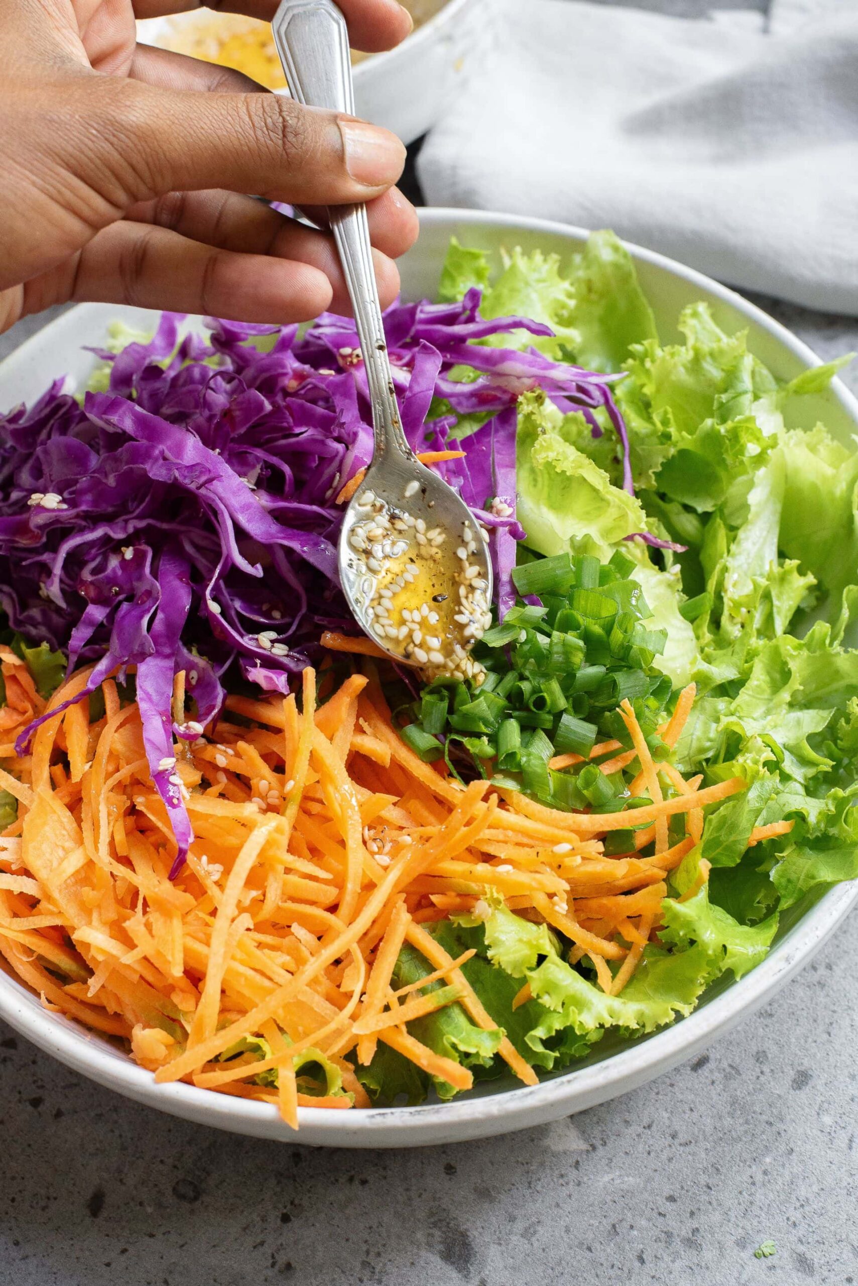 Easy Asian Salad with Sesame Dressing - Manila Spoon