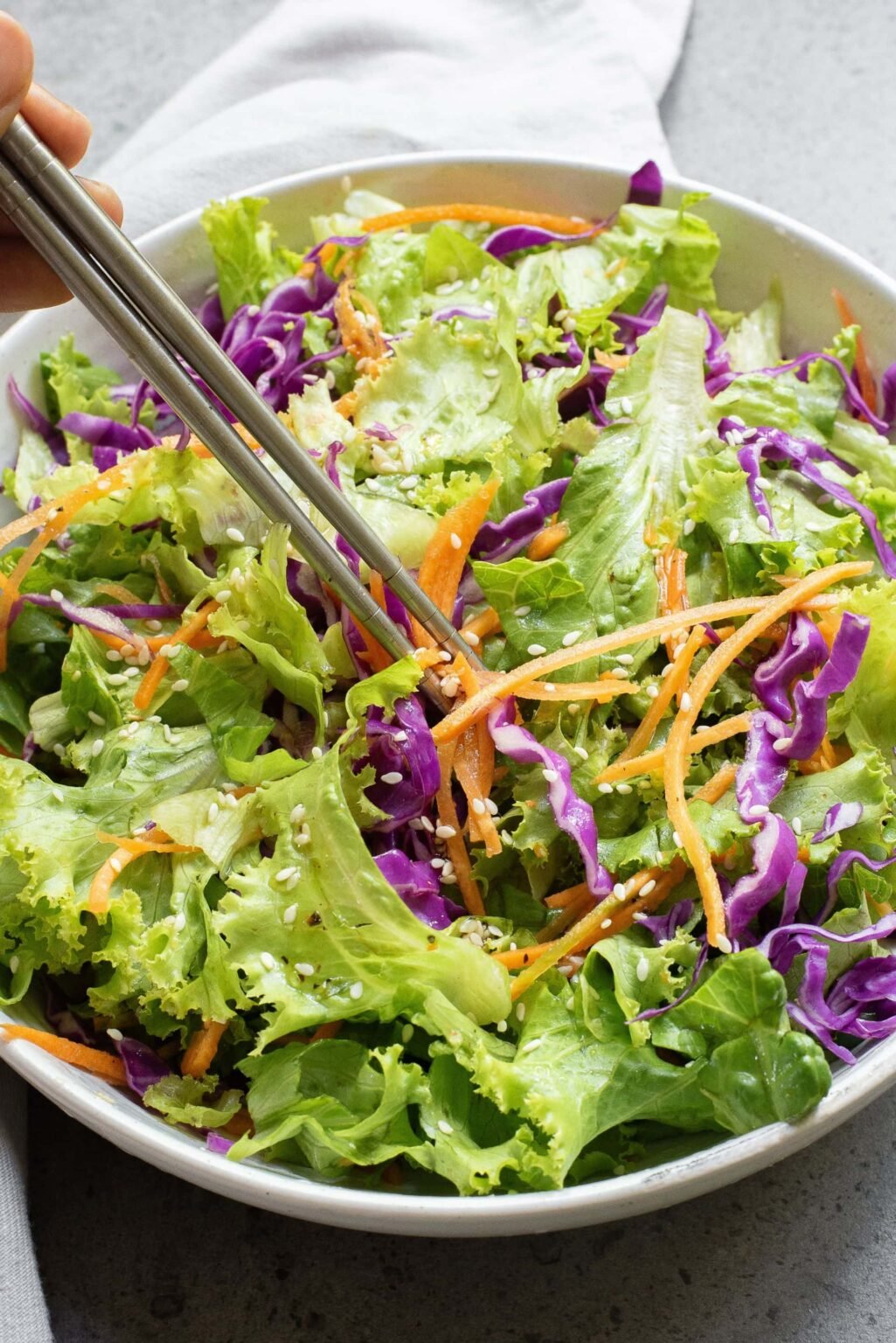 Easy Asian Salad with Sesame Dressing - Manila Spoon