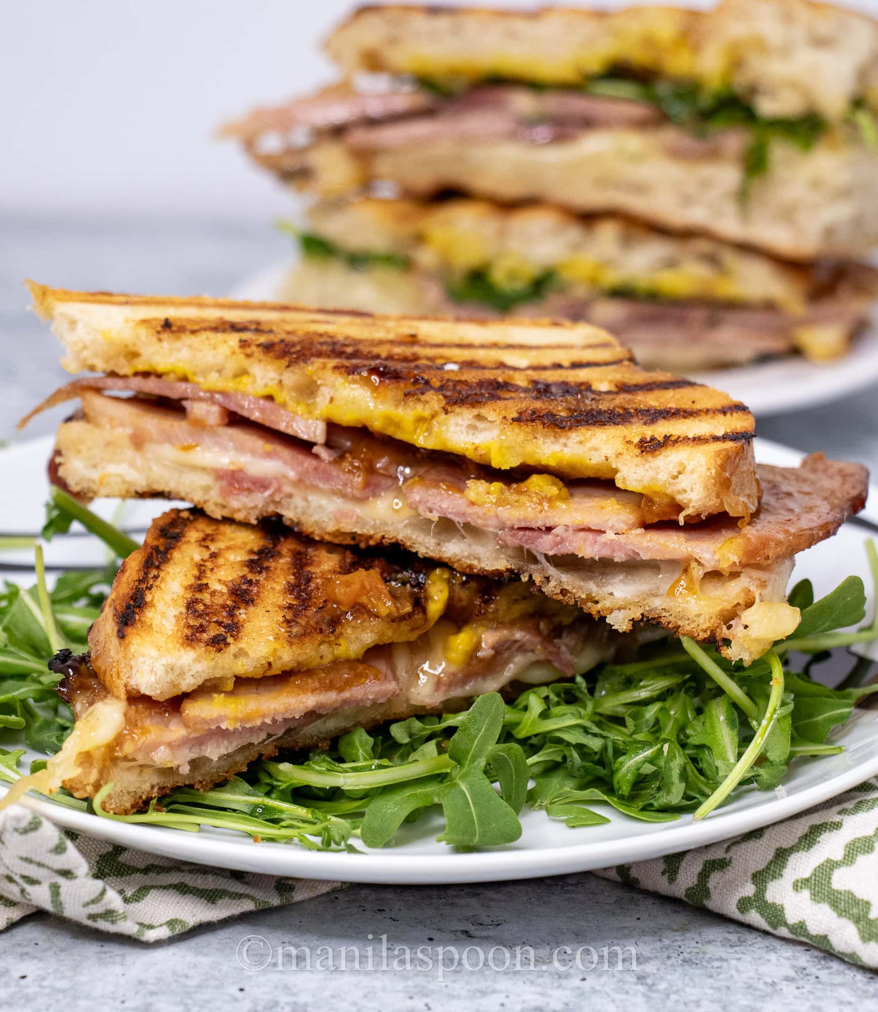 Ham, Caramelized Onion Jam & Swiss Cheese Sandwich - Manila Spoon