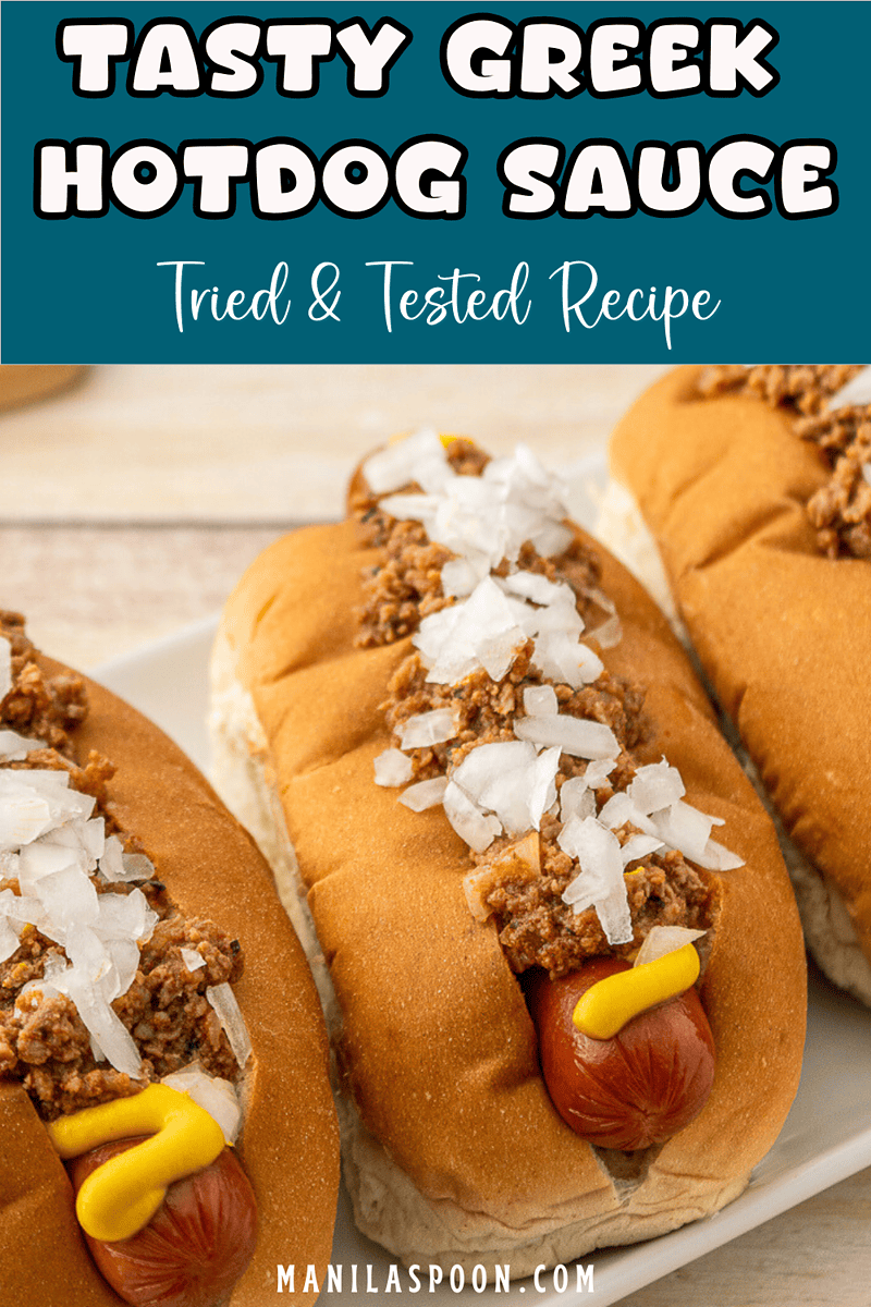 Easy Greek Hot Dog Sauce - Manila Spoon