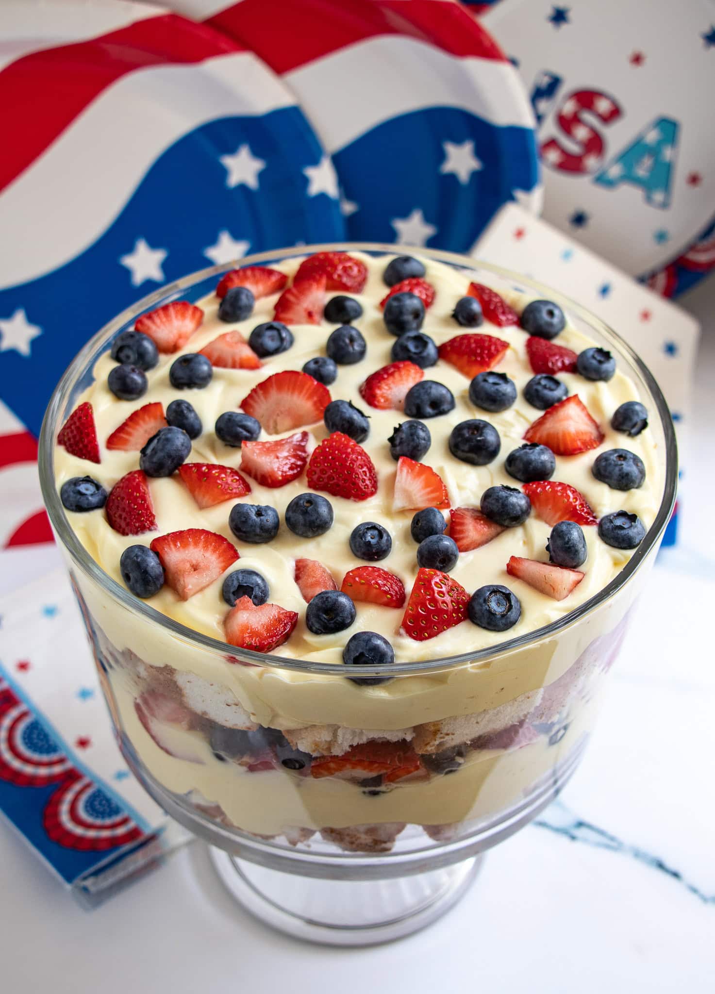 Red, White & Blue Patriotic Trifle - Manila Spoon